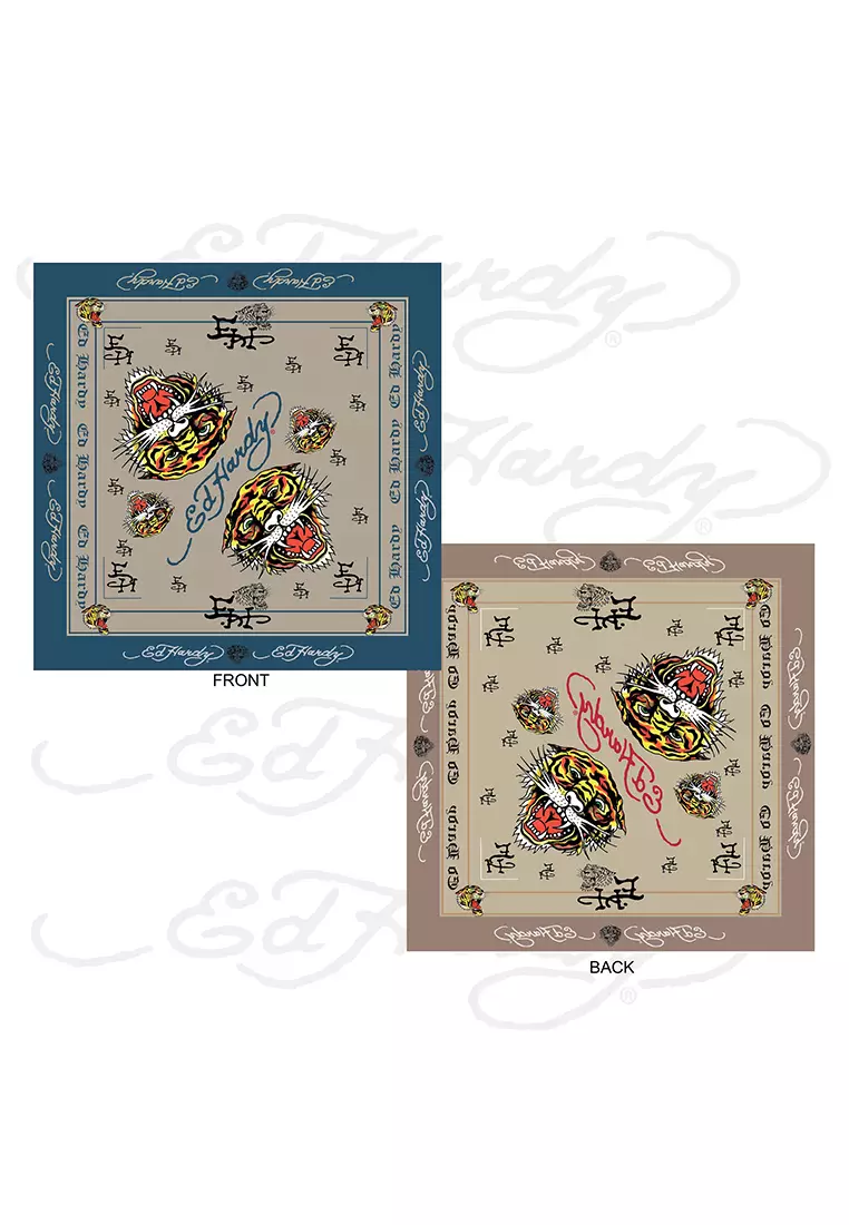 Buy Ed Hardy Signature Tiger Cotton Bandana - Unisex Online | ZALORA ...
