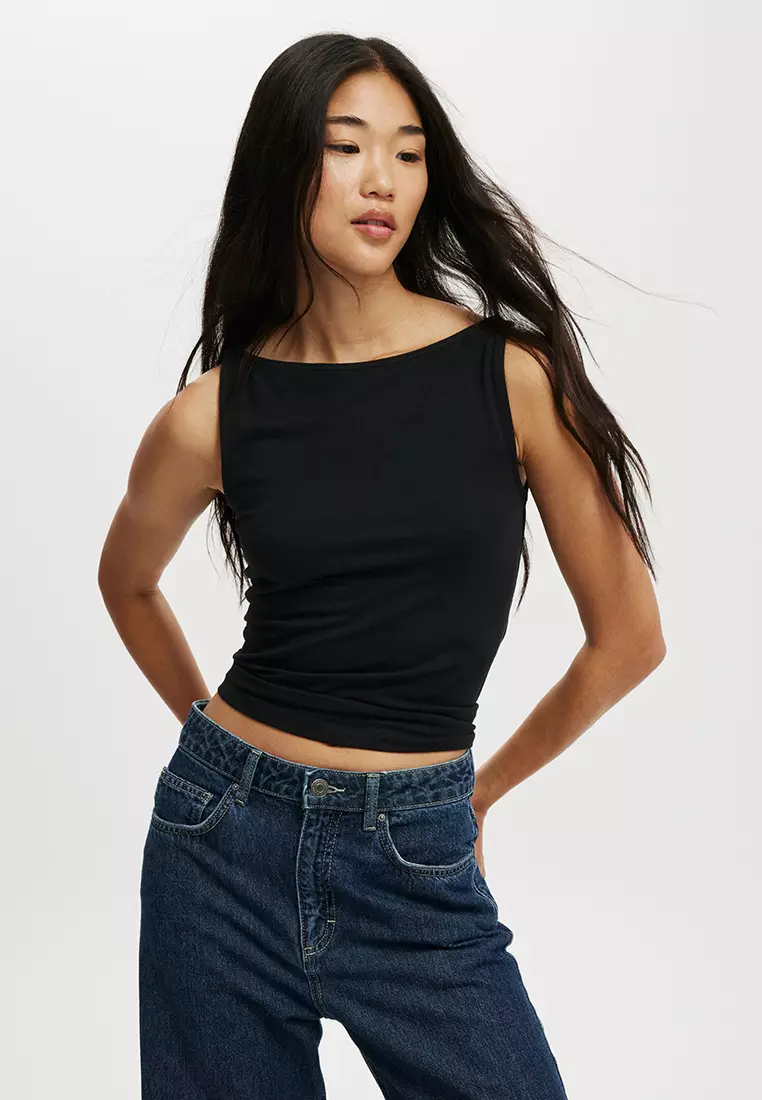 Jual Cotton On All Day Boat Neck Tank Top Original 2025 | ZALORA ...