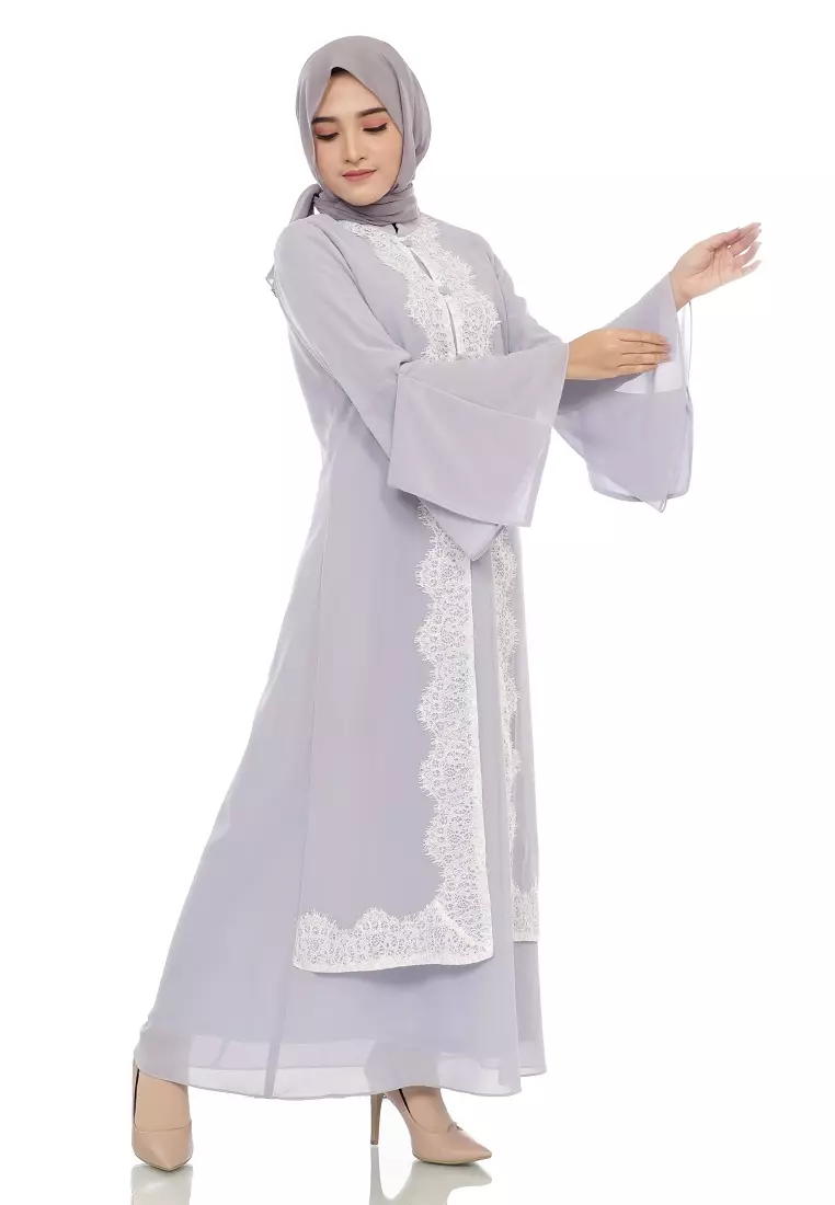 Jual EPC Eddy P Chandra EPC Gamis Anthea - Light Grey - Brocade ...
