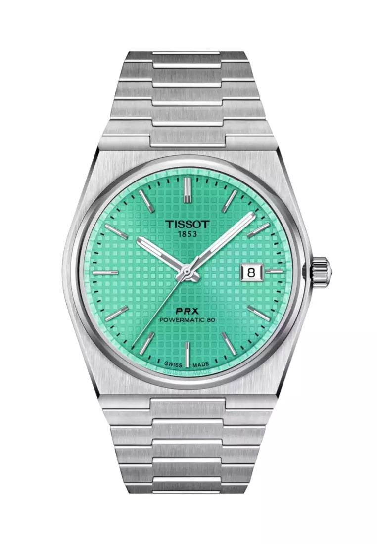 Buy TISSOT Tissot PRX Powermatic 80 40mm Light Green Dial Stainless ...