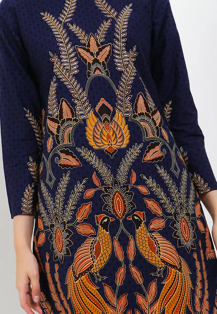 Jual Rianty Batik Tunik Dress Visilia Blue Original 2025 | ZALORA ...