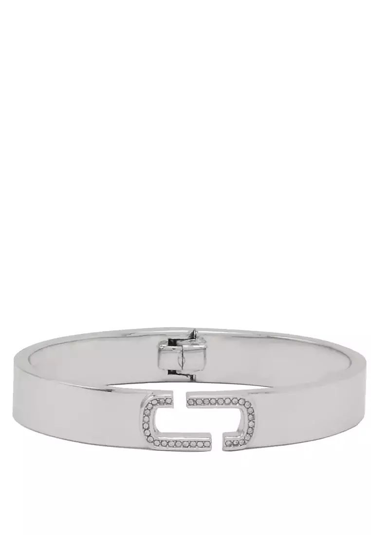 Buy Marc Jacobs The J Marc Crystal Bangle Bracelet in Crystal/ Silver ...