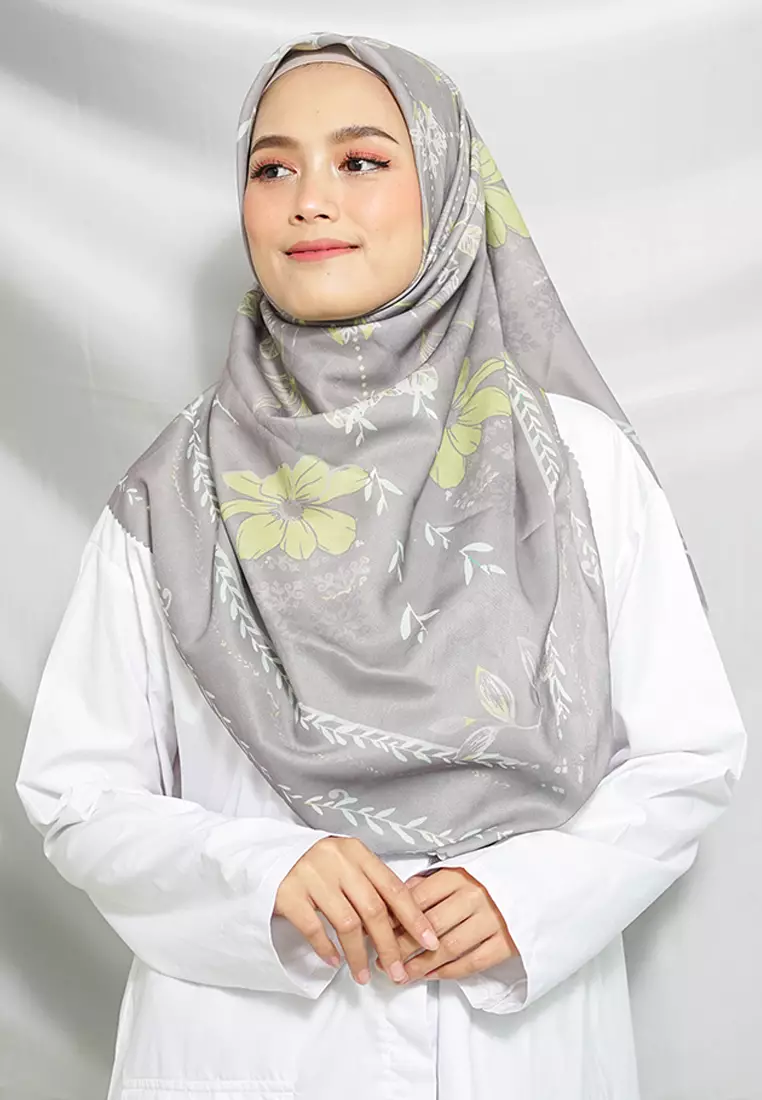 Jual DAW Project WK004 LP28D kerudung segi empat voal Antalya Series abu muda Original 2025 ...