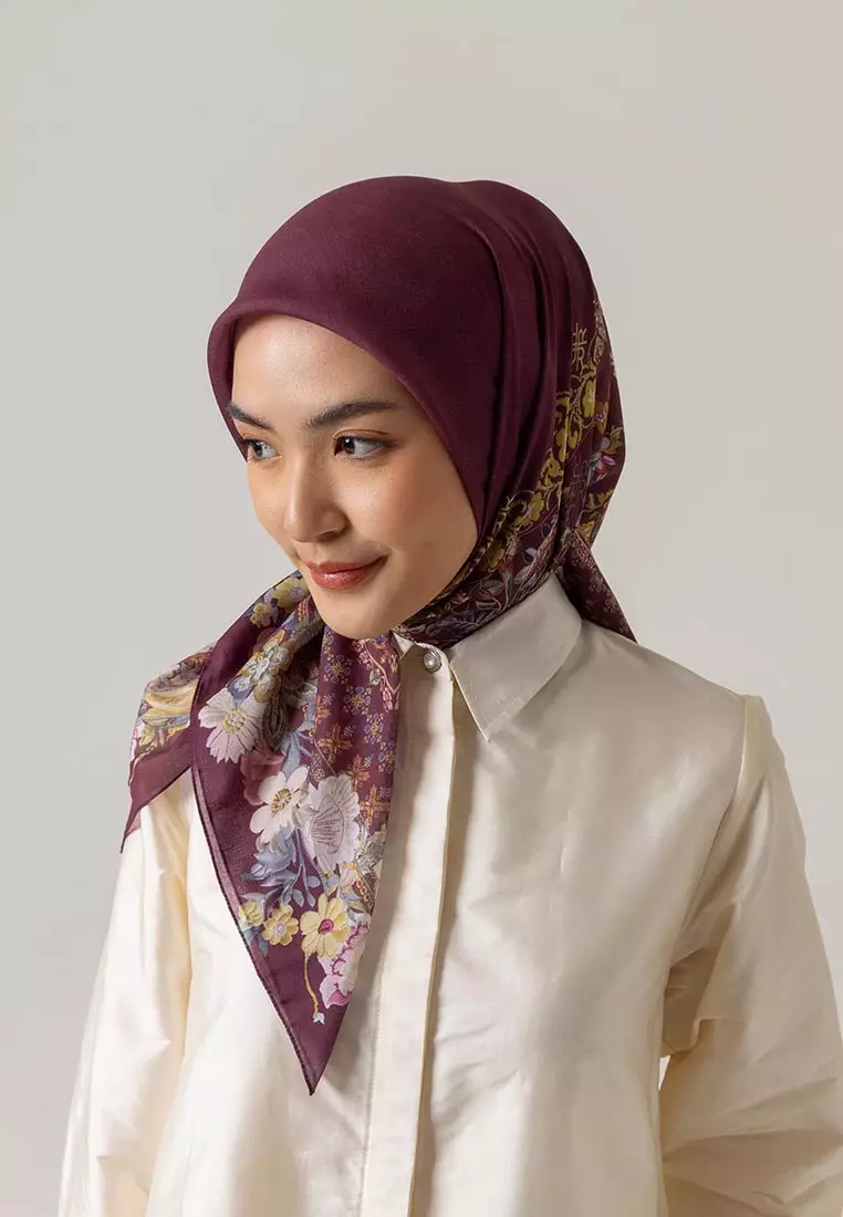 Jual Riamiranda Ria Miranda Burgundy Milica Scarf Original 2025 ...