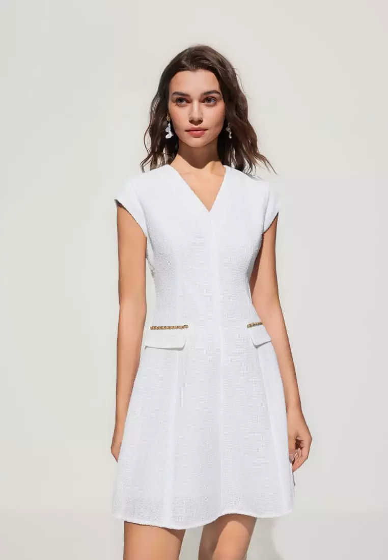 Buy G2000 G2000 Tweed Flare Dress With Trims 2025 Online | ZALORA ...