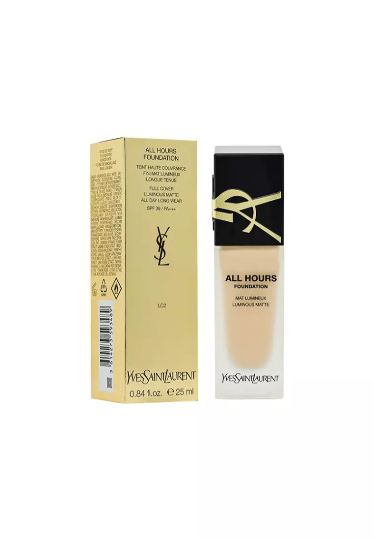 Buy YSL YSL All Hours Foundation SPF 39/PA+++ (#LC2)(25ml) LC2 25ml 2025 Online | ZALORA