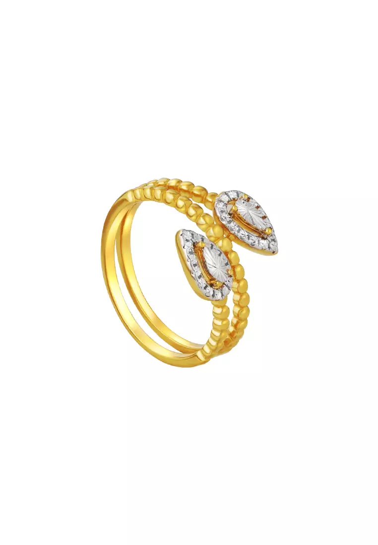 Buy TOMEI TOMEI Diamond Cut Collection Ring, Yellow Gold 916 2025 ...