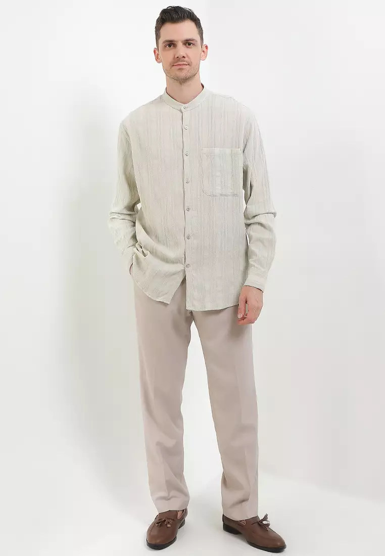 Jual Andrew Smith Kemeja Koko Tangan Panjang Original 2026 | ZALORA ...