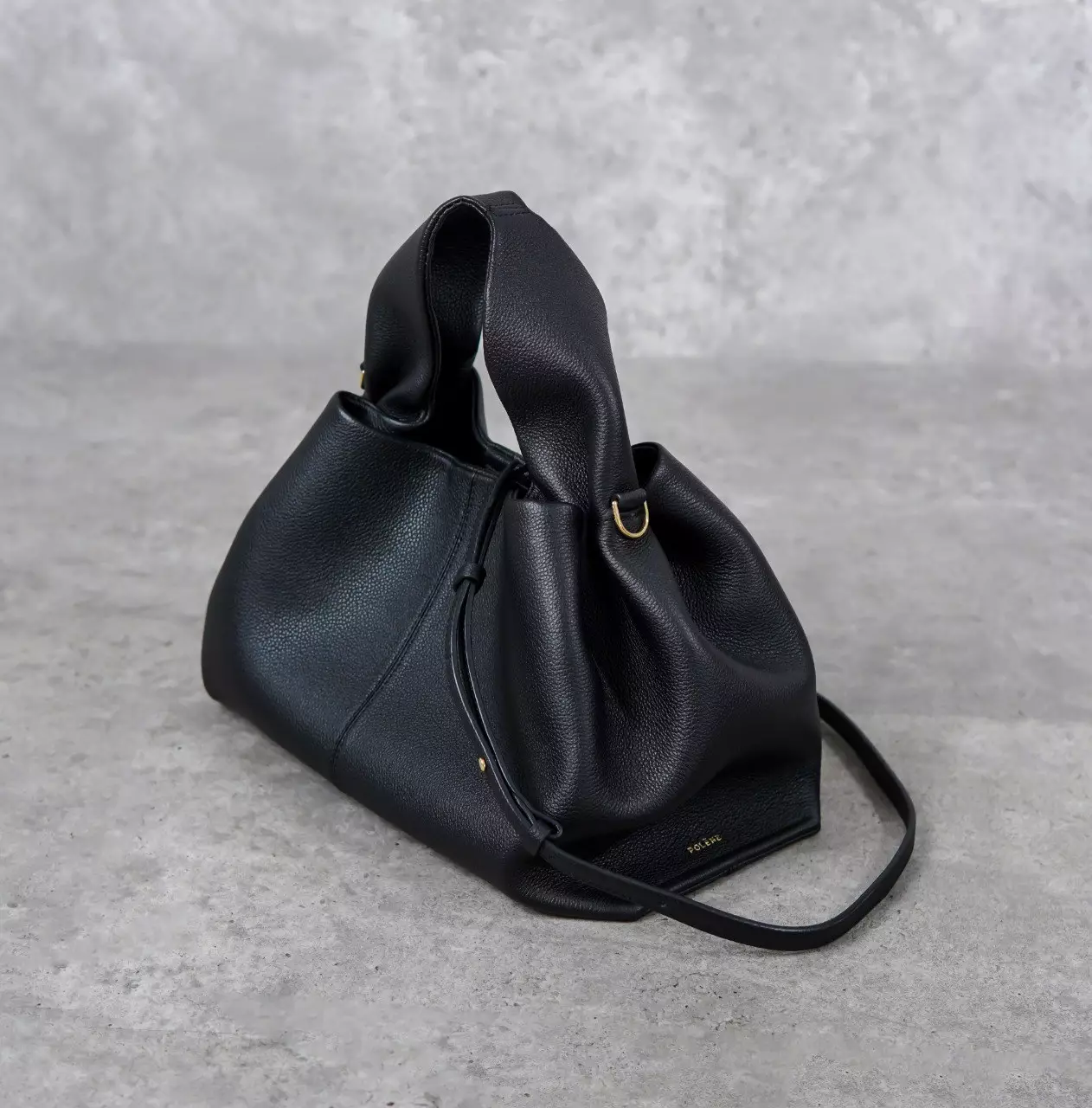 Jual Polene Tas POLENE NUMERO NEUF TEXTURED LEATHER BLACK SHOULDER BAG ...