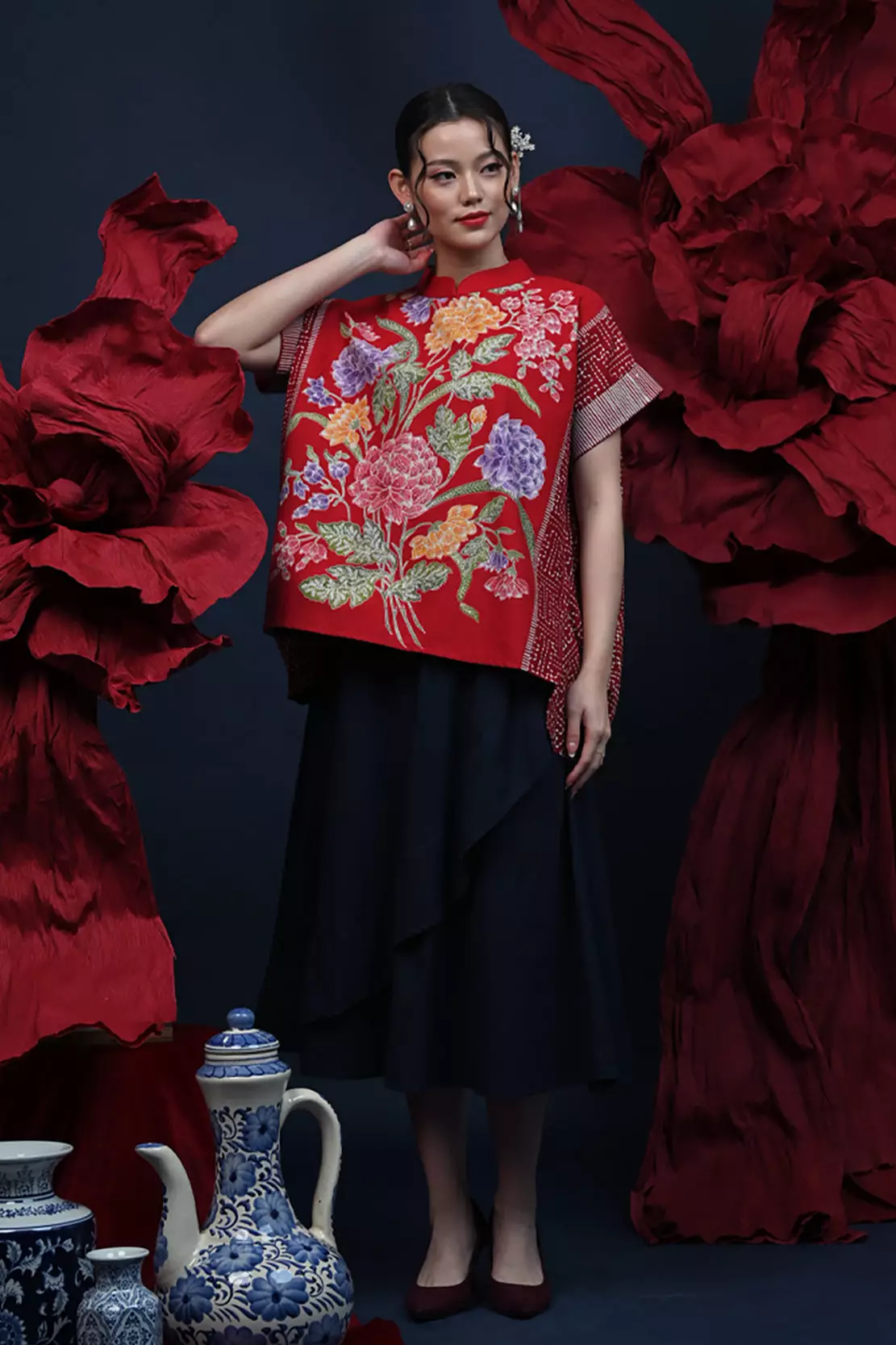 Jual Nona Rara Batik NONA RARA - Barry Encim T3550, Blouse Batik Kerja ...