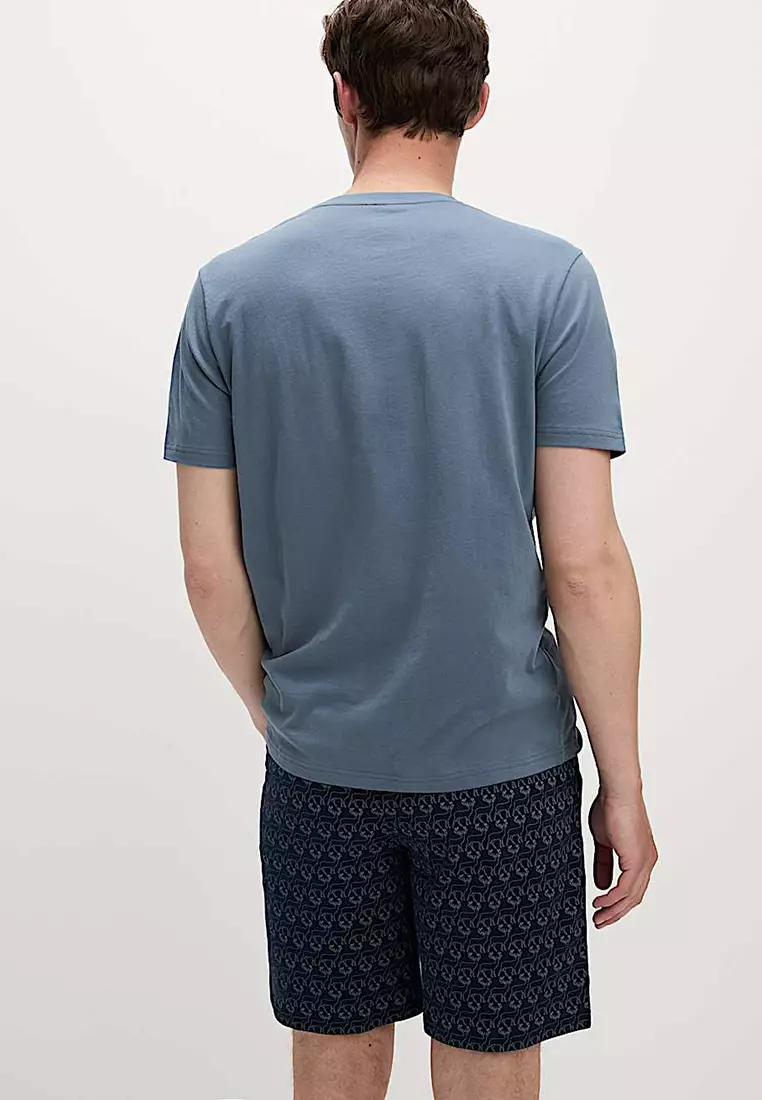Jual Marks & Spencer Pure Cotton Stag Print Pyjama Set Original 2025 ...