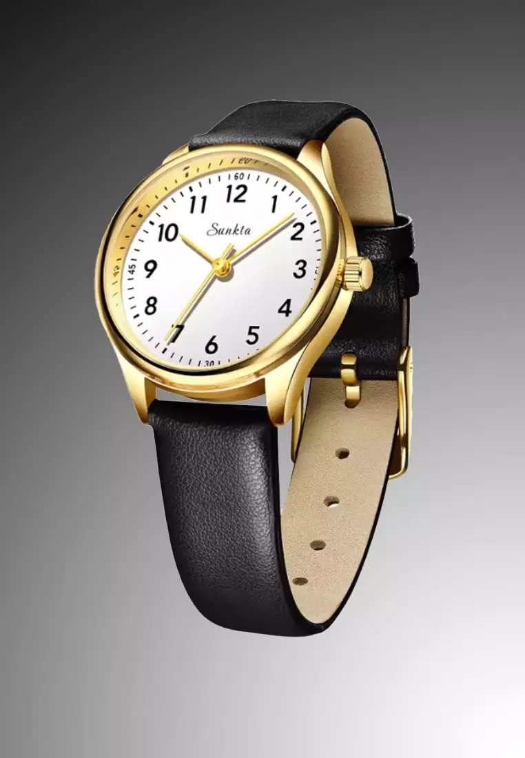 Buy LIGE SUNKTA Round Ladies Quartz Watch, Light Weight Metal Alloy ...