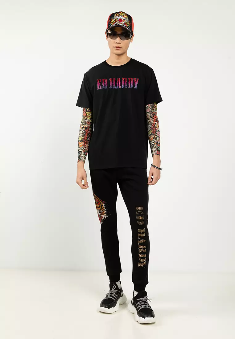 Buy Ed Hardy Cyber Signature Regular Tee - Men Online | ZALORA Malaysia