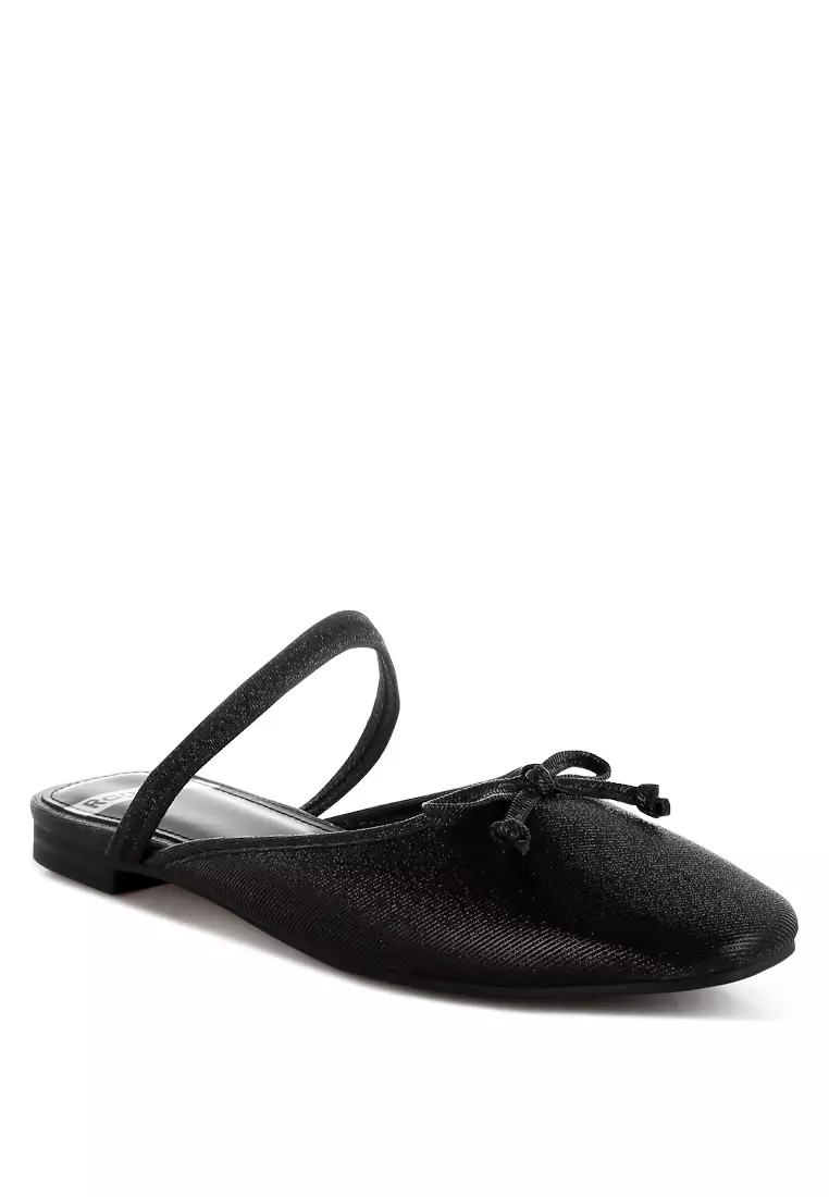 Buy Rag & CO. Black Glitter Ballet Mules 2025 Online | ZALORA