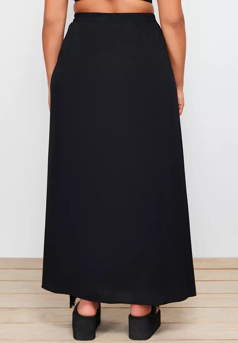 Buy Trendyol Plus Size Fringe Beach Maxi Skirt Online | ZALORA Malaysia