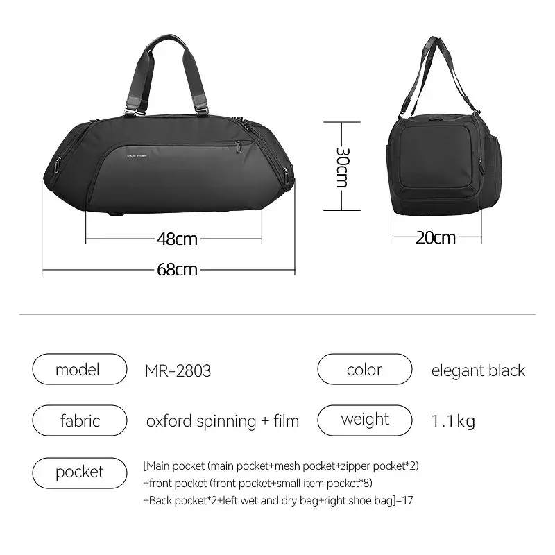 Jual Mark Ryden Mark Ryden MR2803 Tas Pria Multi Funsi Travel GYM ...