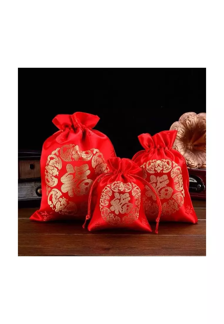 Buy S&J Co. CLEARANCE STOCK CNY 'FU' Drawstring Gourd Small Lucky Bag ...