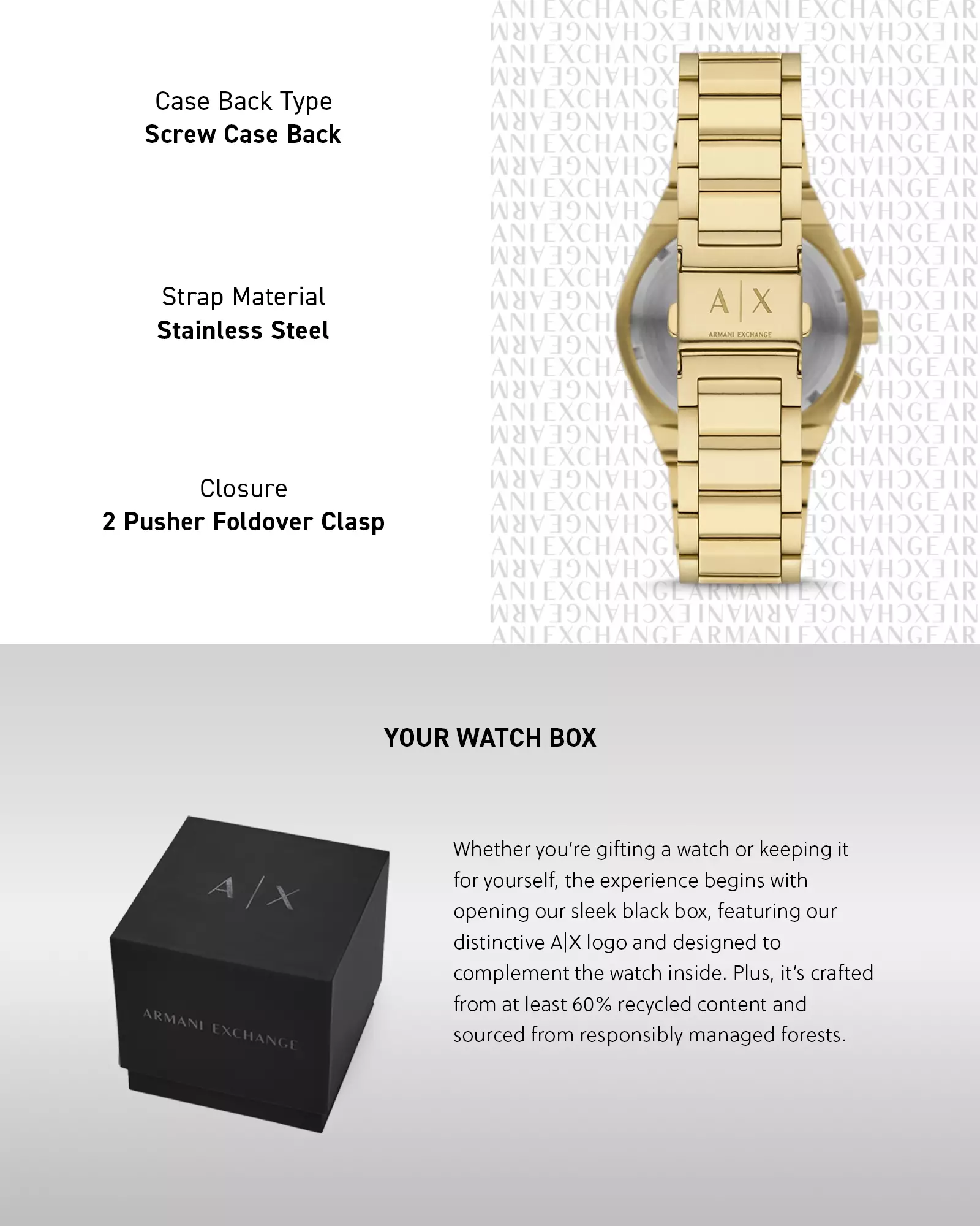 Buy Armani Exchange Armani Exchange Men's Chronograph Watch ( AX4180 ...