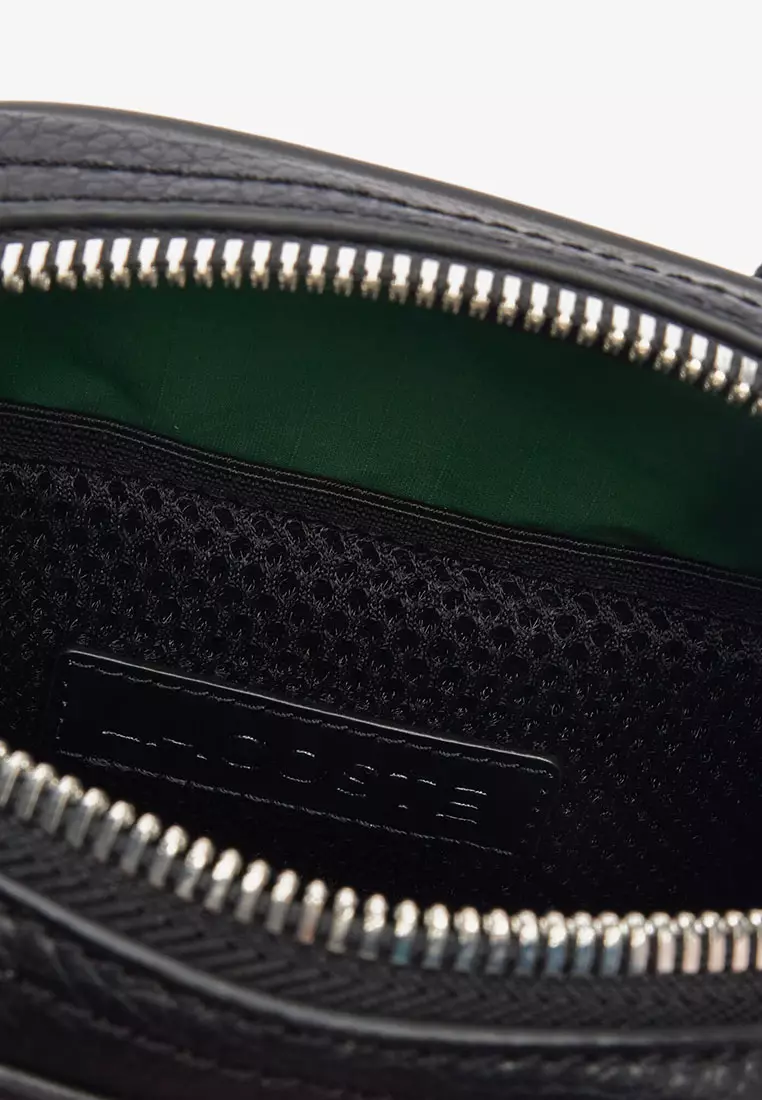 Buy Lacoste Small Angy Grain Leather Shoulder Bag 2025 Online | ZALORA