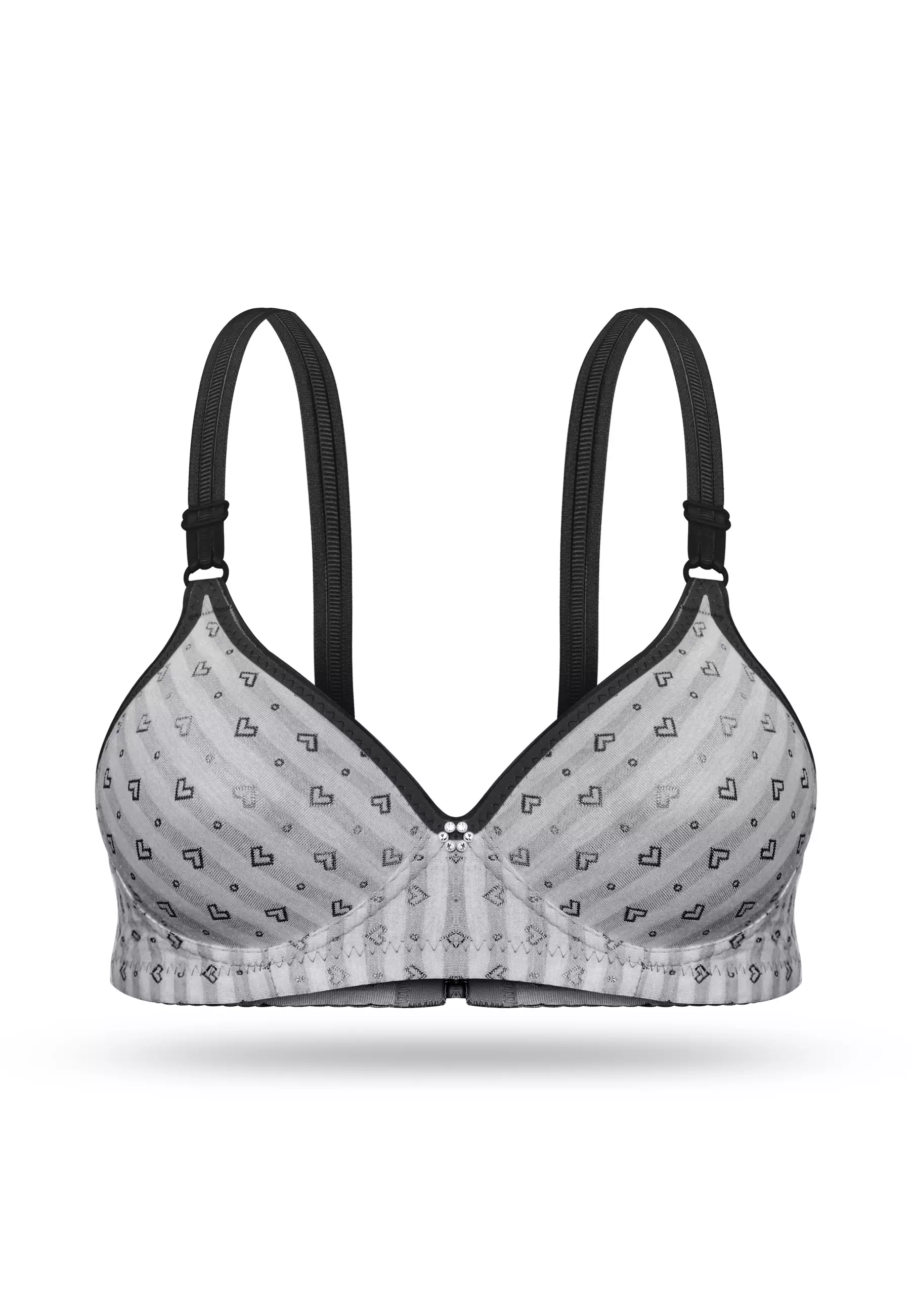 Jual Youhave You’ve (YouHave) BH Wanita Bra Wanita Motif Hati Busa Tipis Tanpa Kawat 100095 ...