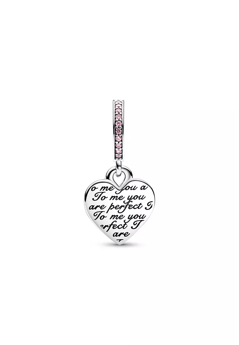 Buy PANDORA Pandora 14K Rose Gold Plated Two-tone Infinity Heart Double ...