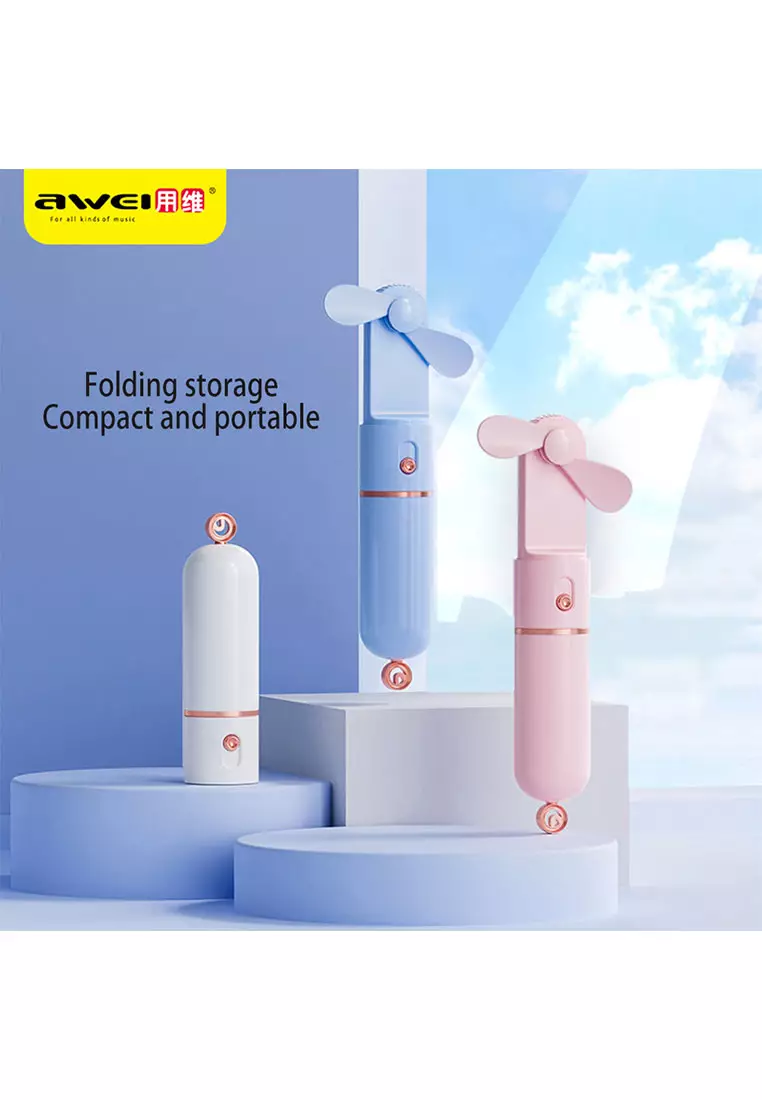 Buy Latest Gadget Awei F32 Rechargeable Fan – Pink 2024 Online | ZALORA ...