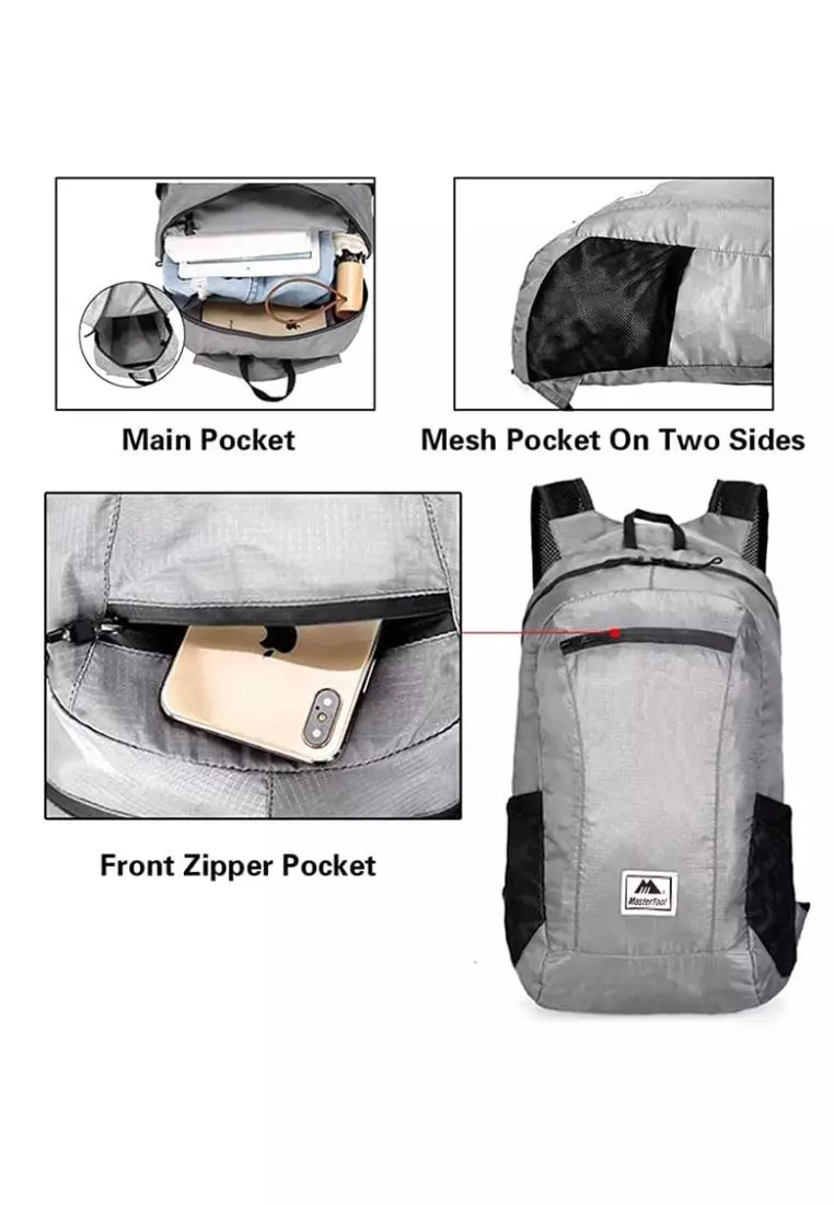 MasterTool 20L Outdoor folding backpack, gray 2025 | Buy MasterTool Online | ZALORA Hong Kong