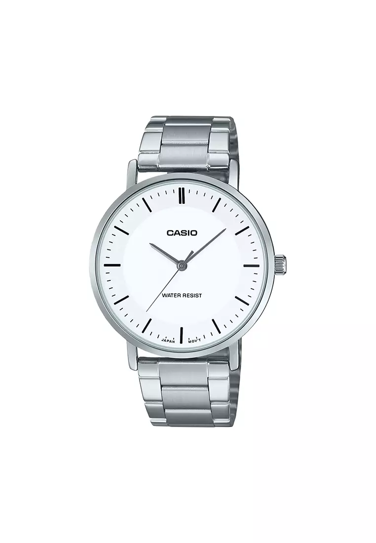 Buy Casio MTP-VT04D-7E Men Analog Watch Silver Stainless Steel Strap Online | ZALORA Malaysia
