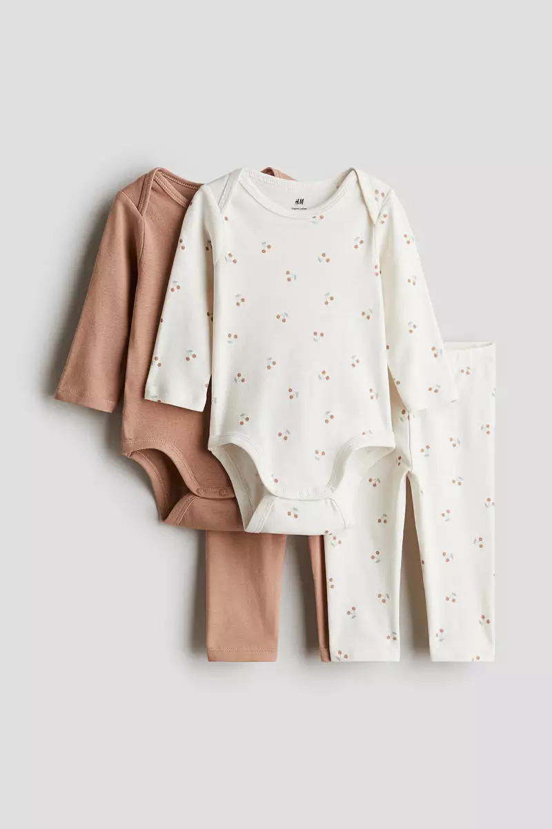Buy H&M 4-piece cotton jersey set Online | ZALORA Malaysia