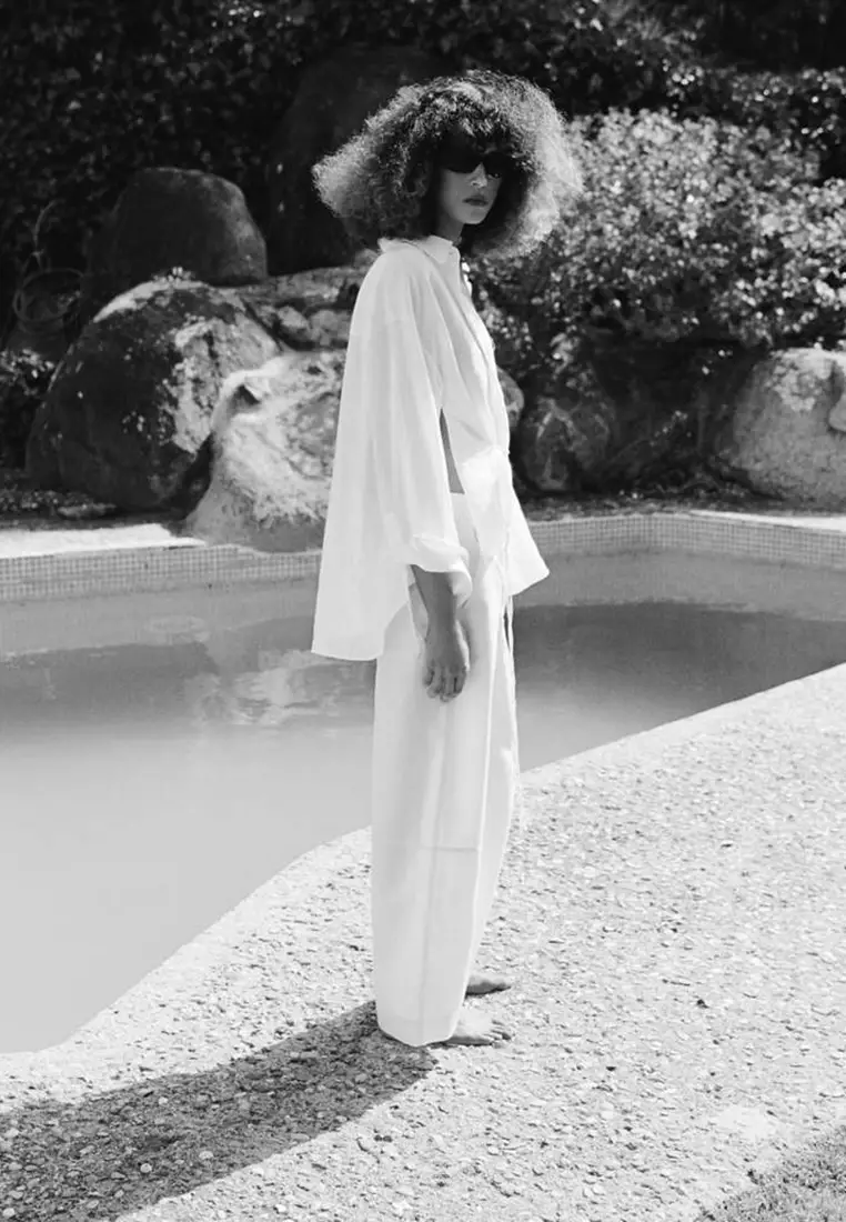 Buy Mango Linen Balloon Trousers 2026 Online | ZALORA