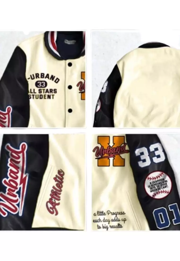 Jual Sogno Jaket Varsity Cream Original 2026 | ZALORA Indonesia