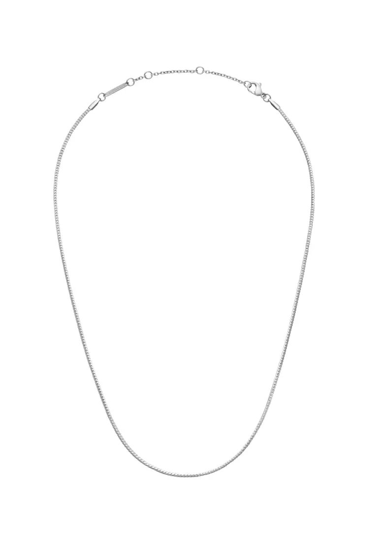 Buy Daniel Wellington Elan Flat Chain Necklace - Silver - Stainless ...