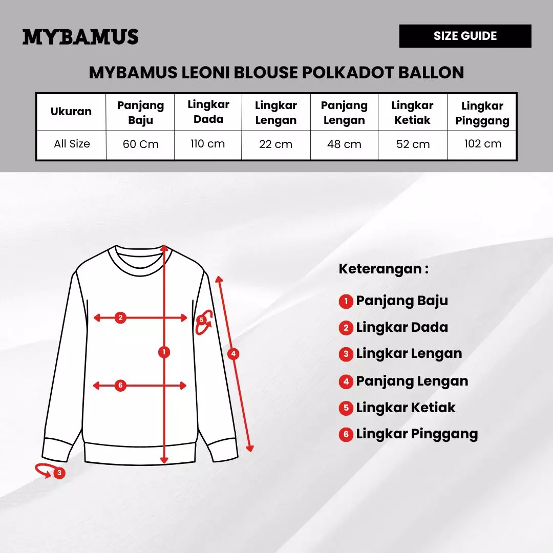 Jual Mybamus Leoni Blouse Polkadot - Polka White M19973 R35S3 Original ...