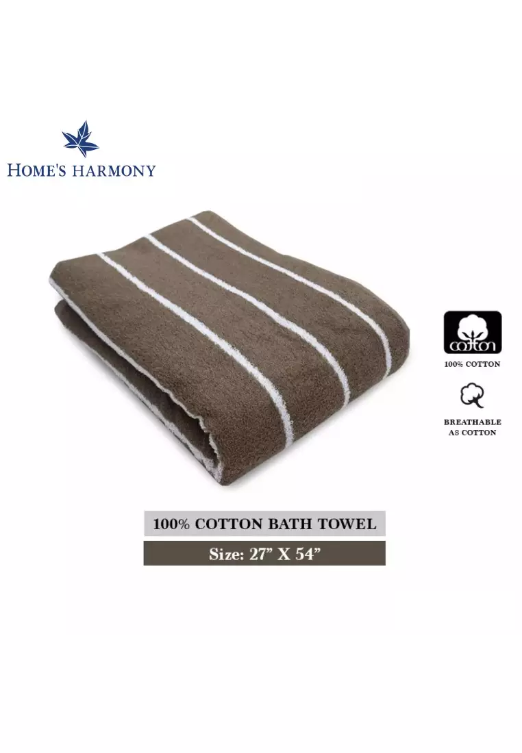 Buy Jean Perry Jean Perry Nikko 100% Cotton Bath Towel - Cocoa Online ...