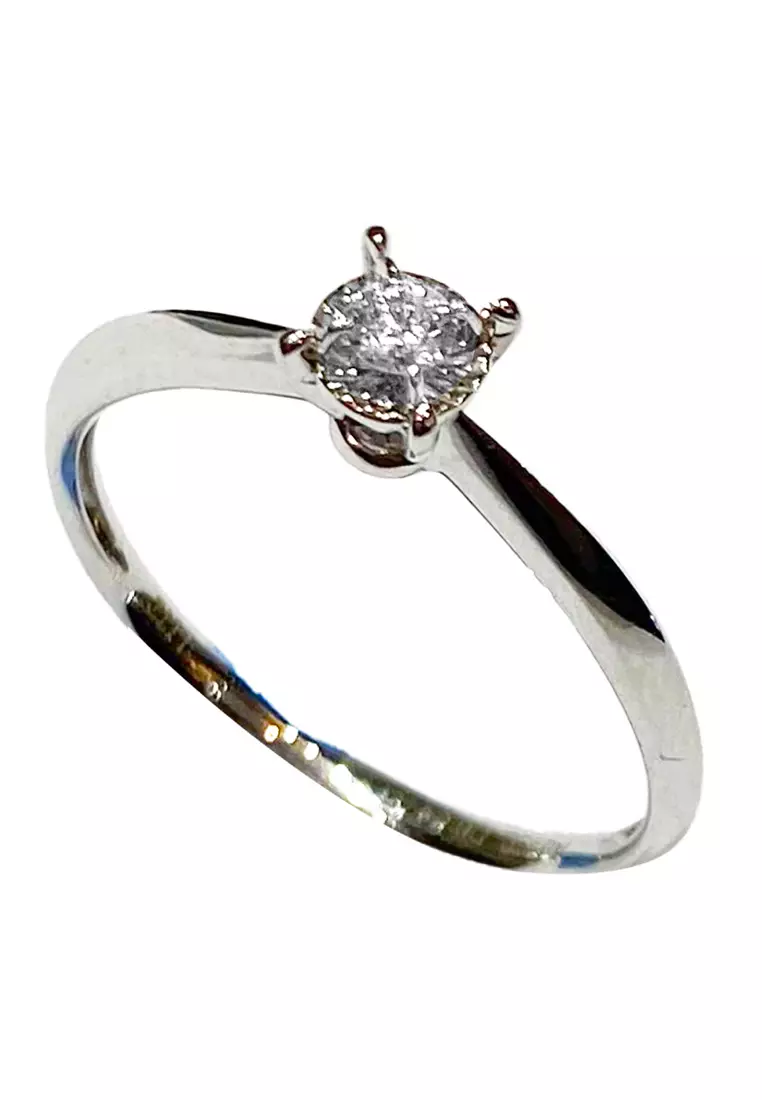 線上選購 LITZ LITZ 18K White Gold Diamond Ring DR140 | ZALORA 台灣