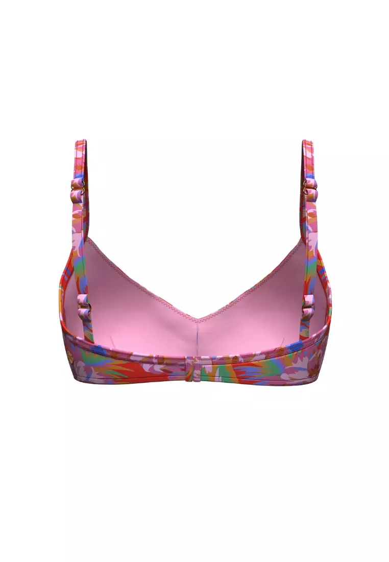 Buy Sunseeker Joyful Florals Red Smocking Bikini Top 2025 Online | ZALORA