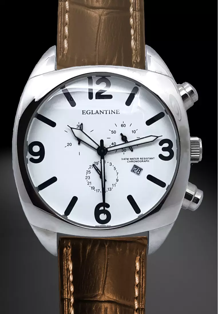 Buy EGLANTINE XXL Big Bubble Men's Chronograph Stainless Steel Quartz ...