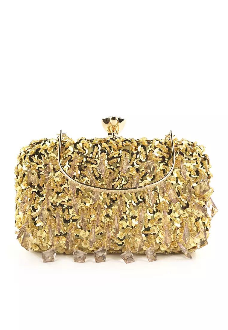 Buy HAPPY FRIDAYS Rhinestone Decorated Shiny Clutches OC3910 Online ...