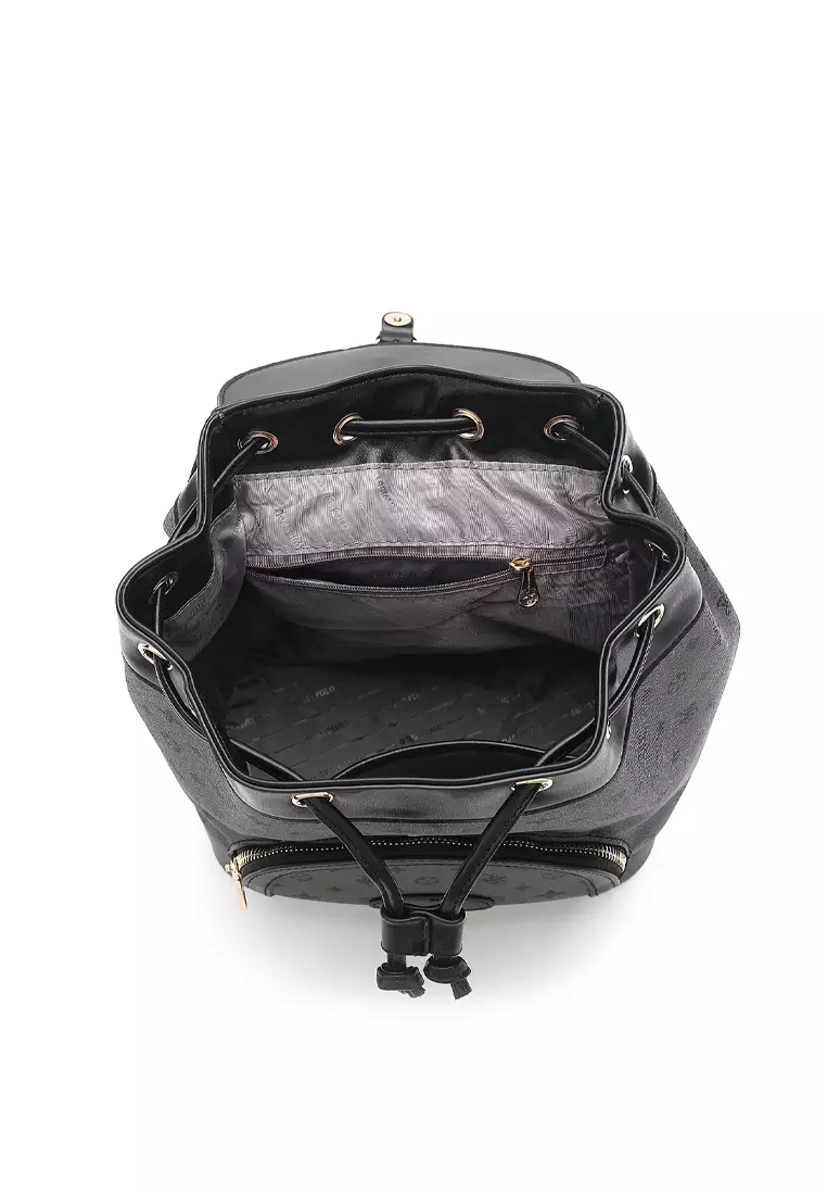 Buy Swiss Polo Women's Monogram Backpack - Black Online | ZALORA Malaysia