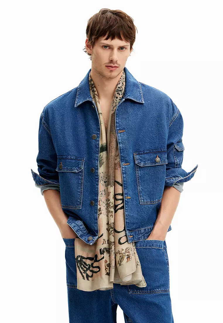 Jual Desigual Desigual Man Denim jacket with pockets. Original 2024 ...