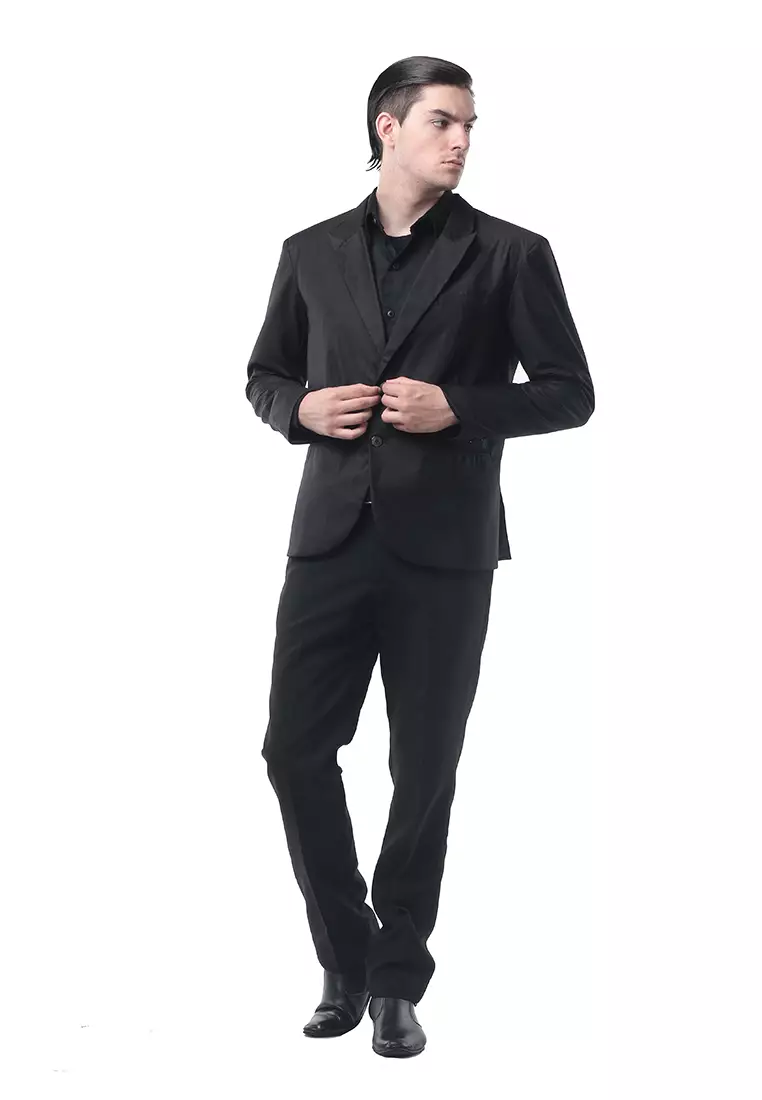 Jual Crows Denim Crows Denim - Blazer Pria New Style Black Velvet ...