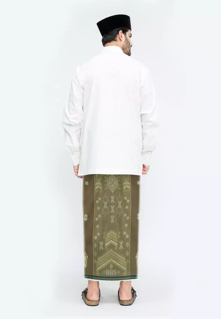 Jual BHS Sarung BHS Excellent Gold Motif E58 JEA Olive Muda 02 Original ...