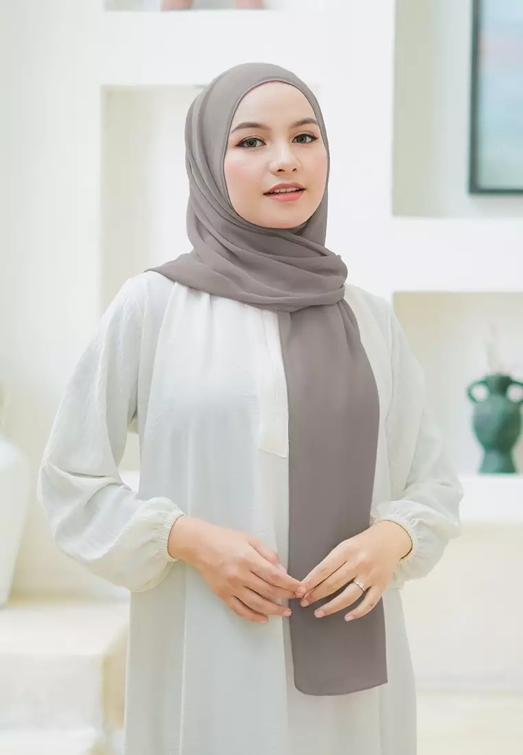 Jual Cantik Kerudung HIJAB INSTAN LATIFA - MEDIUM GREY Original 2025 | ZALORA Indonesia