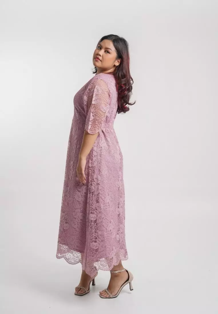 Jual Xtramiles Plus Size Party Dress Jessaline Pink Original 2026 ...