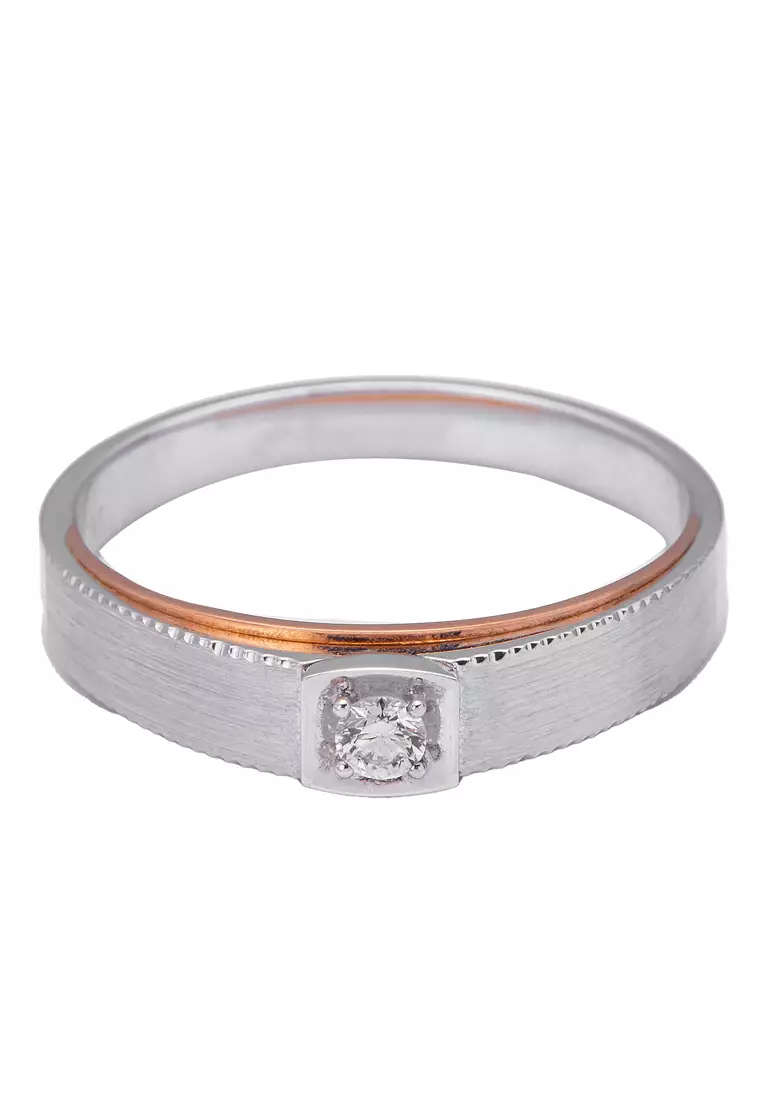 Buy LITZ LITZ 18K White Gold Diamond Ring YF-Y5TC001B Online | ZALORA ...