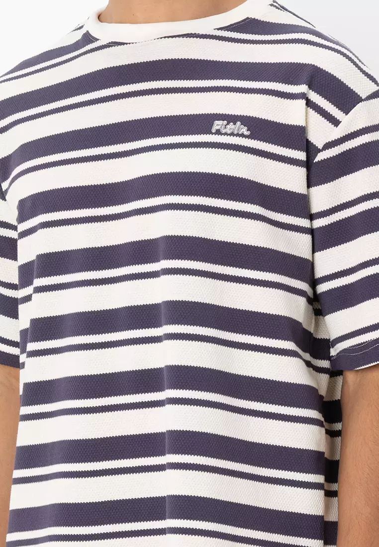 Buy Fidelio FIT IN Striped Weave Oversized Tee 2026 Online | ZALORA