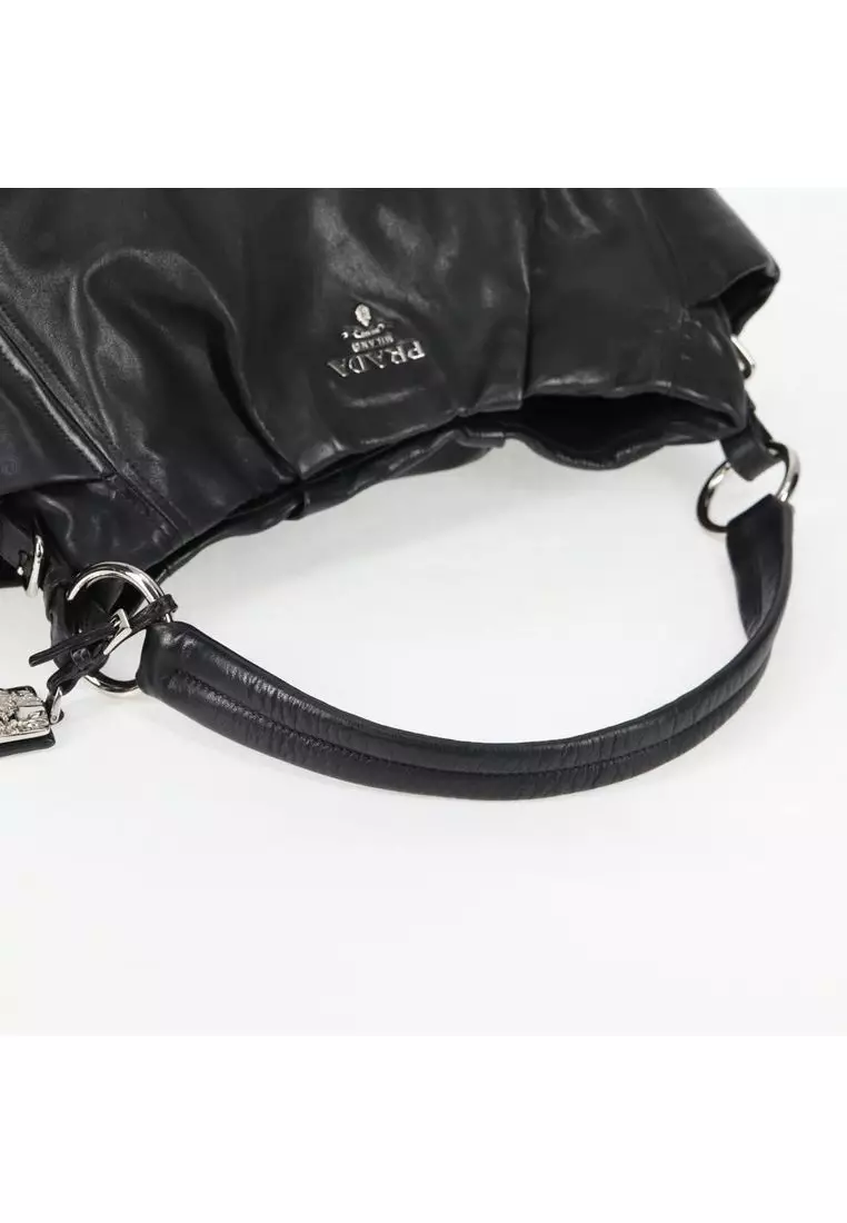 Prada Pre-Loved Prada Black Leather Double 2025 | Buy Prada Online ...