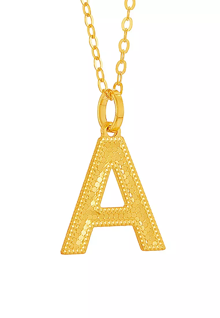 Buy HABIB HABIB 999/24K Yellow Gold Alphabet Pendant 9GP01781225(A ...