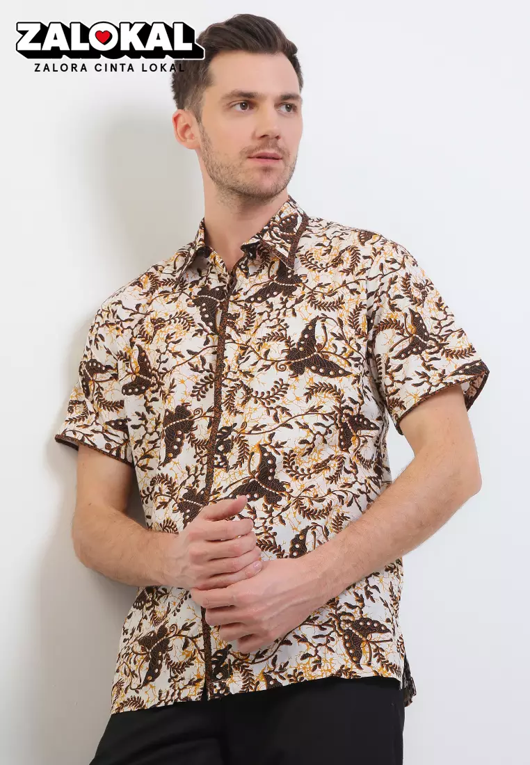 Jual ARJUNA WEDA Hem Body Fit Batik Kupu Jogja Original 2024 | ZALORA ...