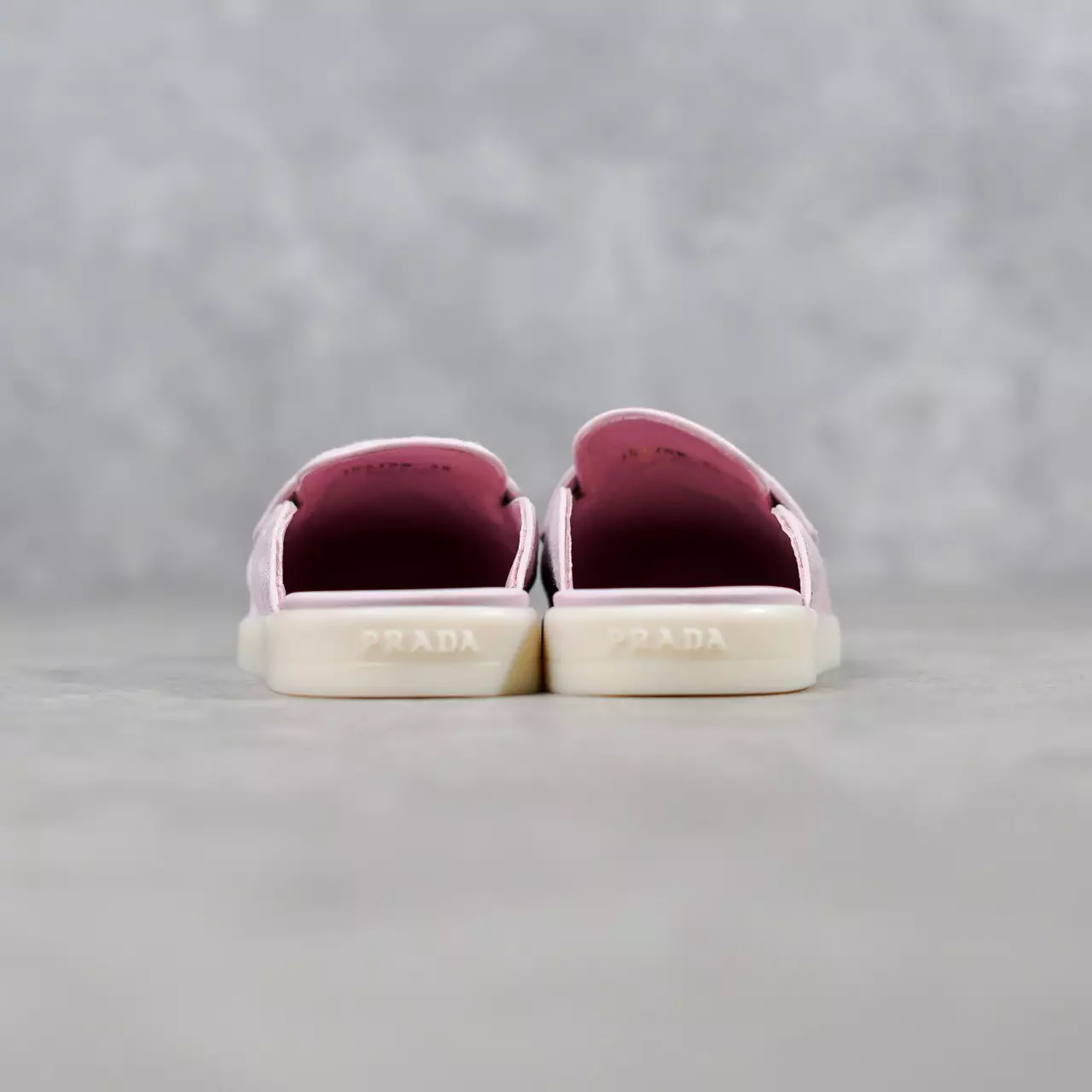 Jual Prada Sepatu PRADA TRIANGLE SUEDE ECRU PINK MULES 100% ORIGINAL ...